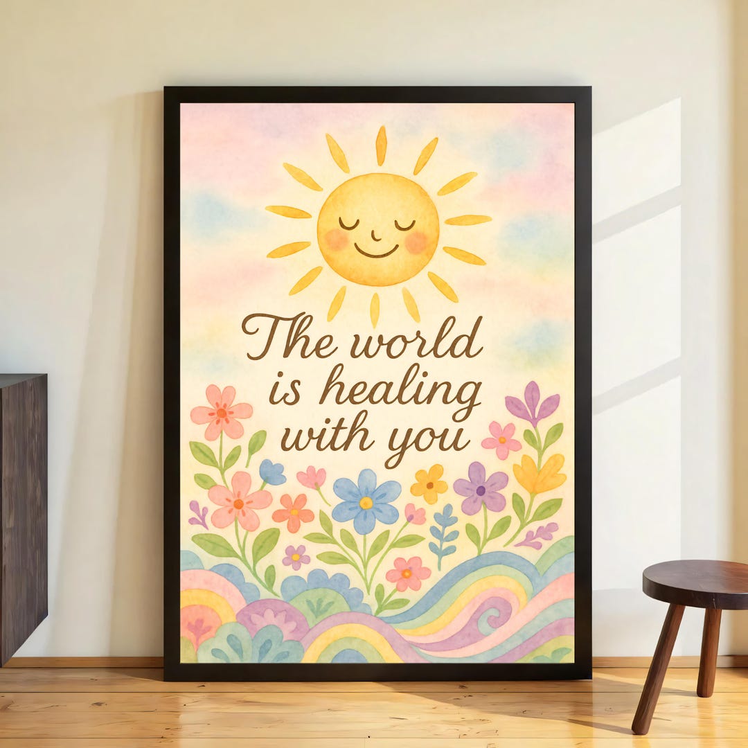 Printable Healing Affirmation Poster – Mindfulness & Self Love ...