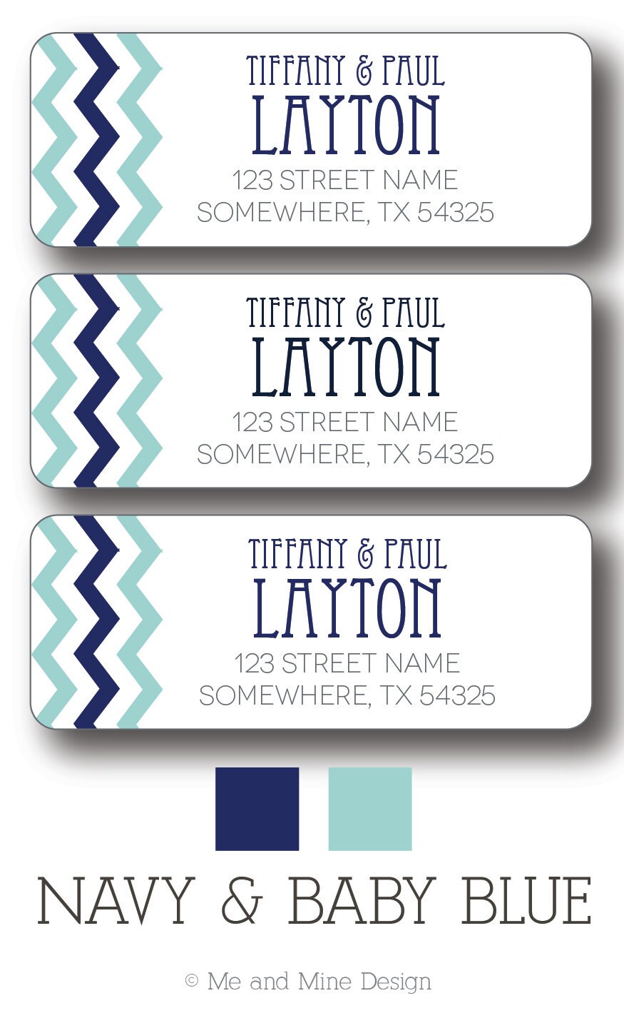 Chevron Return Address Labels - Etsy