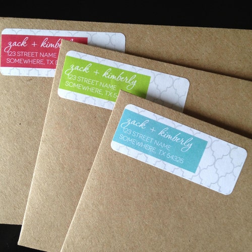 Script Return Address Labels Modern Script Mailing Address - Etsy