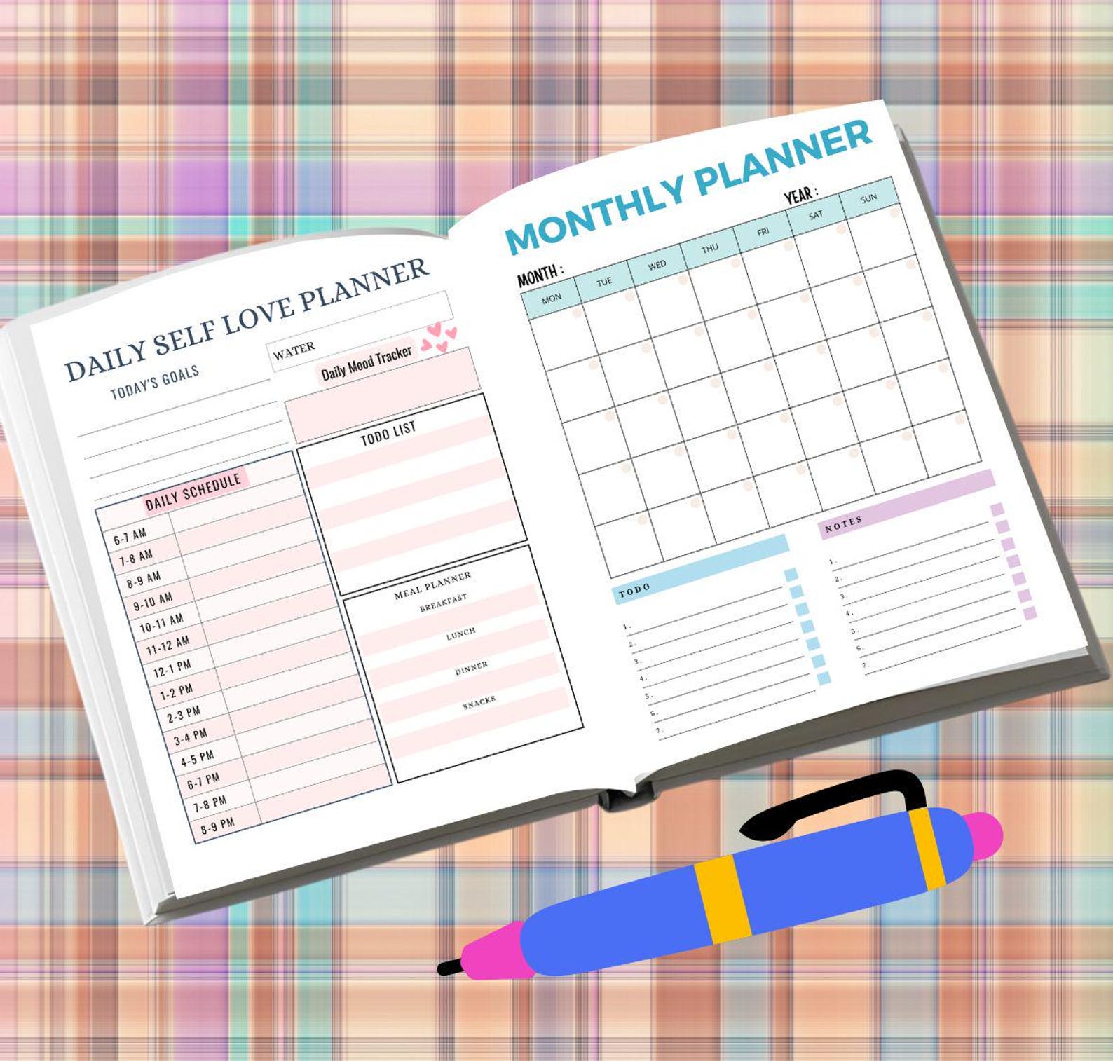 Self Care Planner Printable | Mental Health Planner | Daily Self Love ...