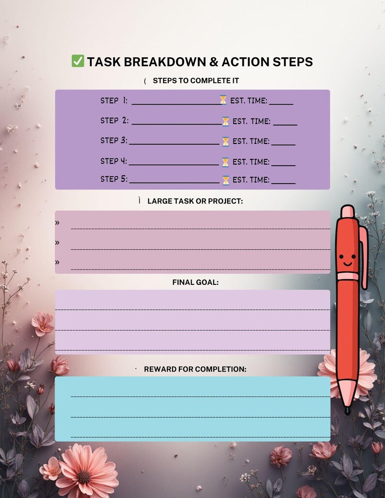 ADHD Behavior Tracker Printable | Focus & Impulsivity Log | 12-page ...