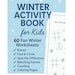Winter Activity Book for Kids, Coloring, Mazes, Build a Snowman, Word ...