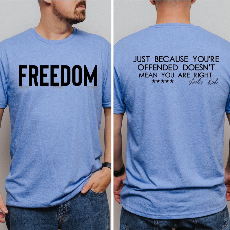 Justice for Charlie Kirk, Freedom Shirt, Charlie Quotes, Just Because ...