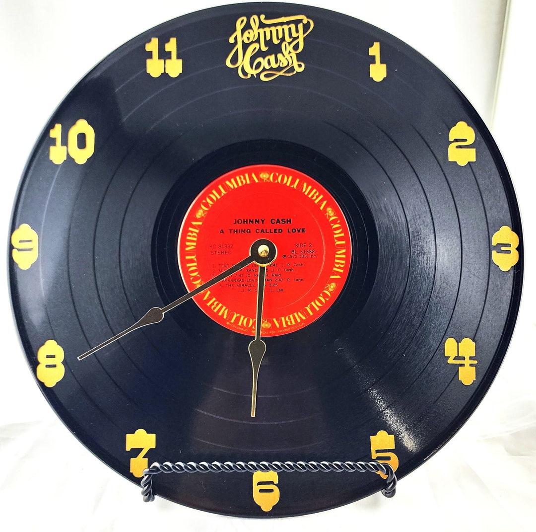 Johnny Cash a Thing Called Love Vinyl Record Clock - Etsy