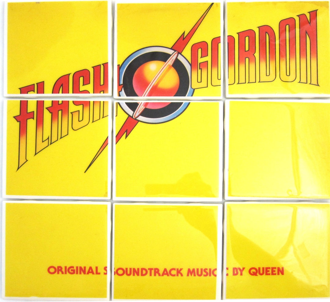 Flash Gordon Soundtrack Album Sleeve Coaster Tile Set Recycled Vinyl ...