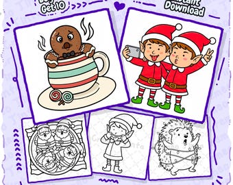 Funny Holiday 8 + 2 Free Coloring Pages, Cozy and Silly Holiday, Bold ...