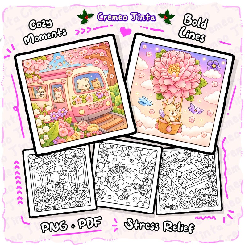 Dreamy Flowers Coloring Book | 40 Enchanting Pages + 10 Free Pages ...