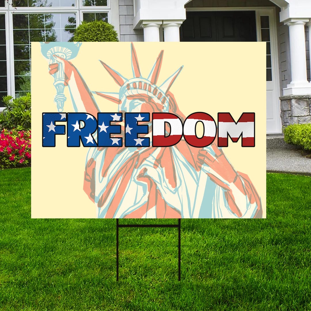 Freedom Charlie Kirk Yard Sign, Activist & Human Rights Support Sign ...