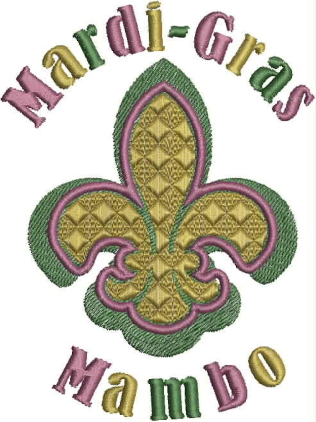 Mardi Gras Mambo Embroidery Design - Etsy