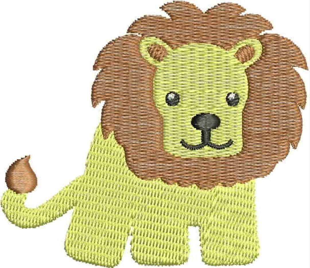 Lion Embroidery Design, Baby Animal, Cute, Infant, Machine Embroidery ...