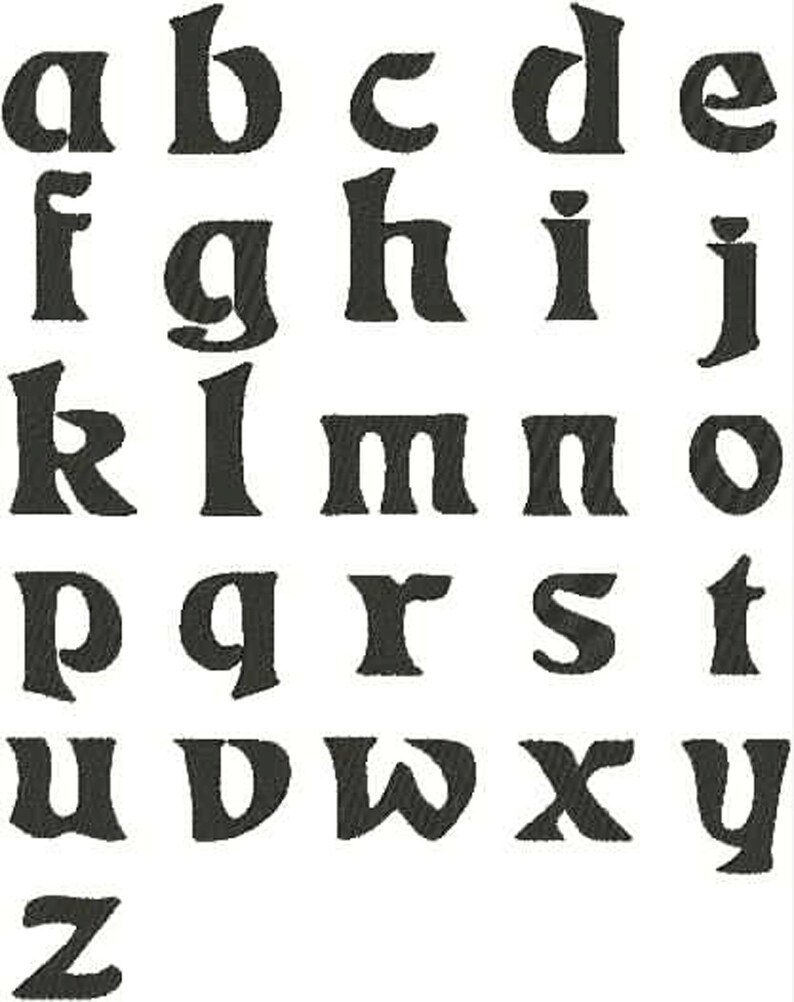 Chunky Machine Embroidery Font Monogram Alphabet - Etsy