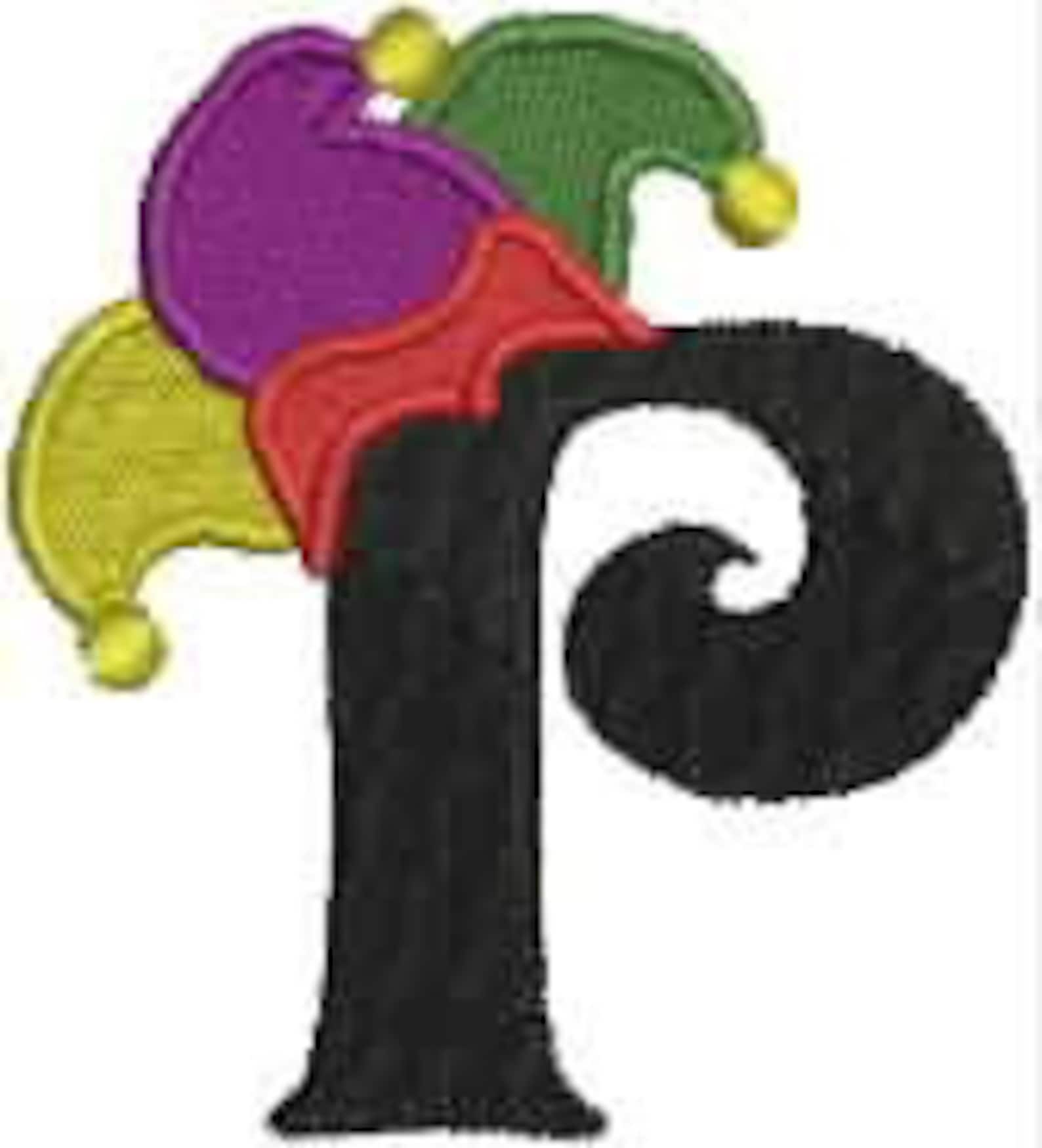 Jester Font Machine Embroidery Designs, Alphabet, Monogram, Mardi Gras ...