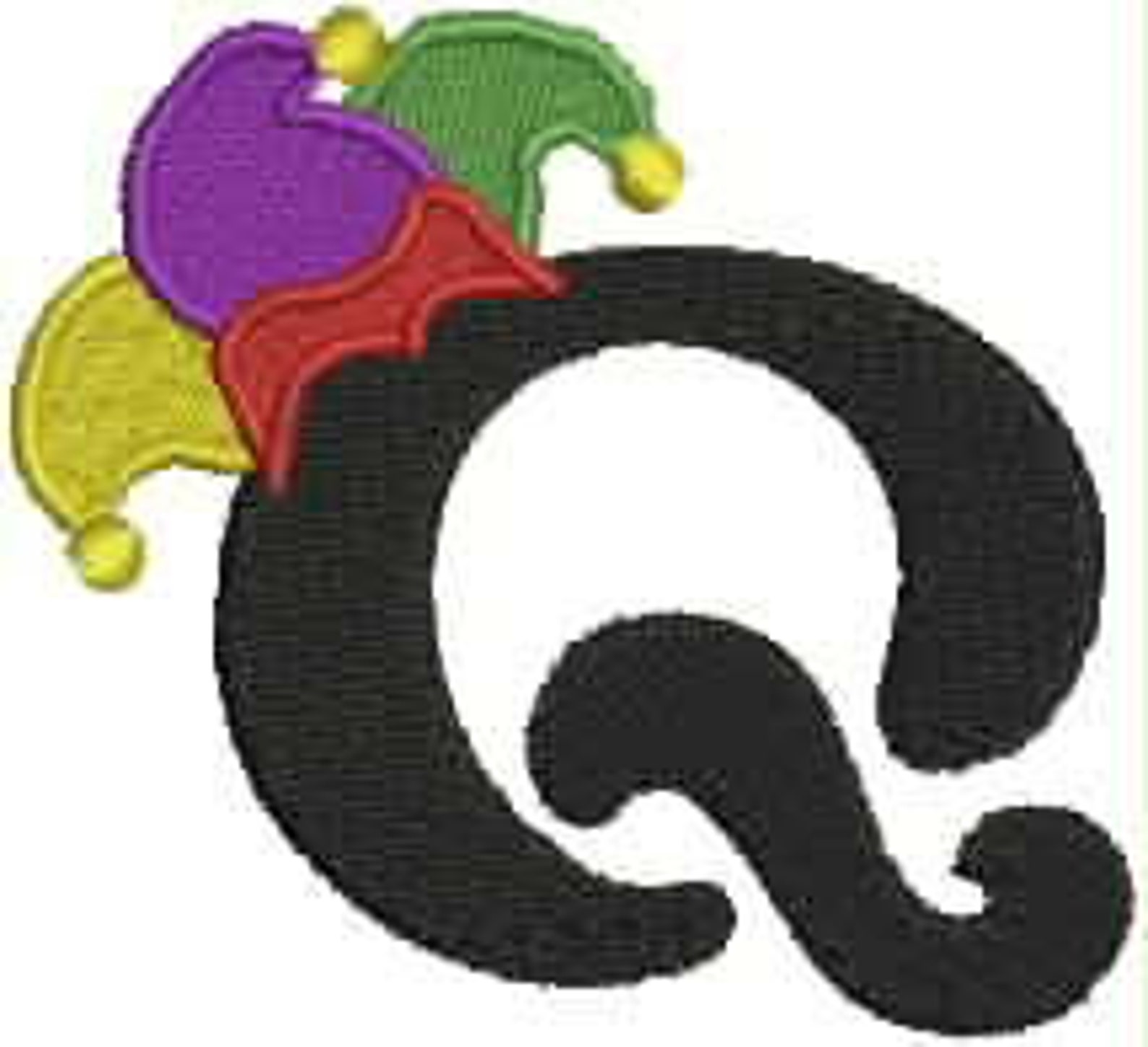 Jester Font Machine Embroidery Designs, Alphabet, Monogram, Mardi Gras ...