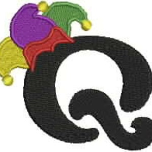 Jester Font Machine Embroidery Designs, Alphabet, Monogram, Mardi Gras ...