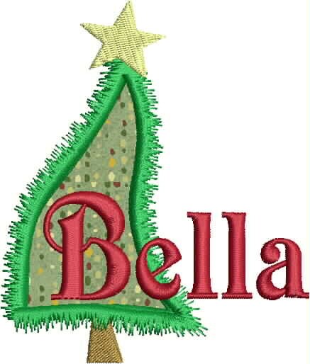Applique Christmas Tree Alphabet Embrodery, Christmas Tree Embroidery ...