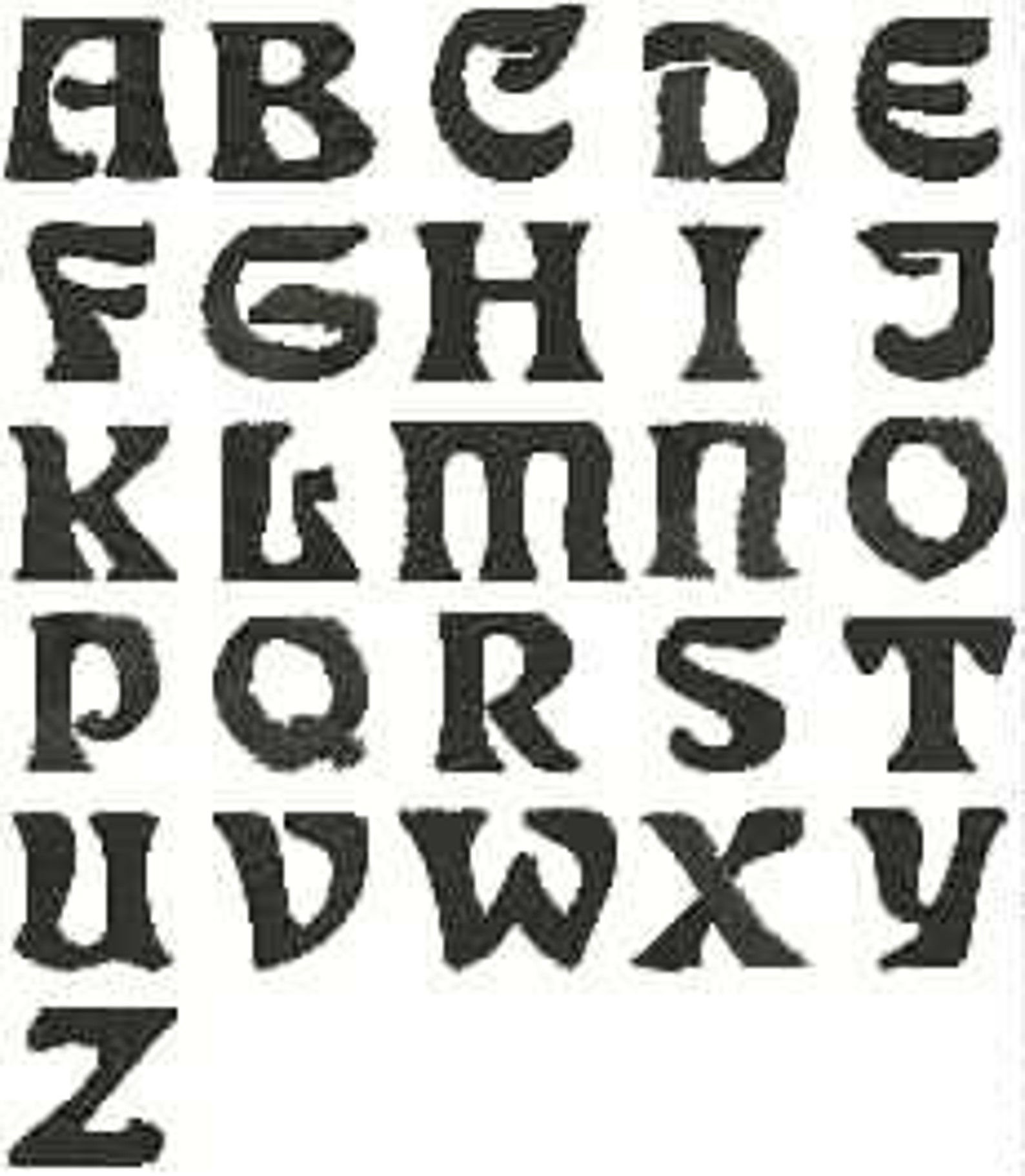 Chunky Machine Embroidery Font Monogram Alphabet - Etsy