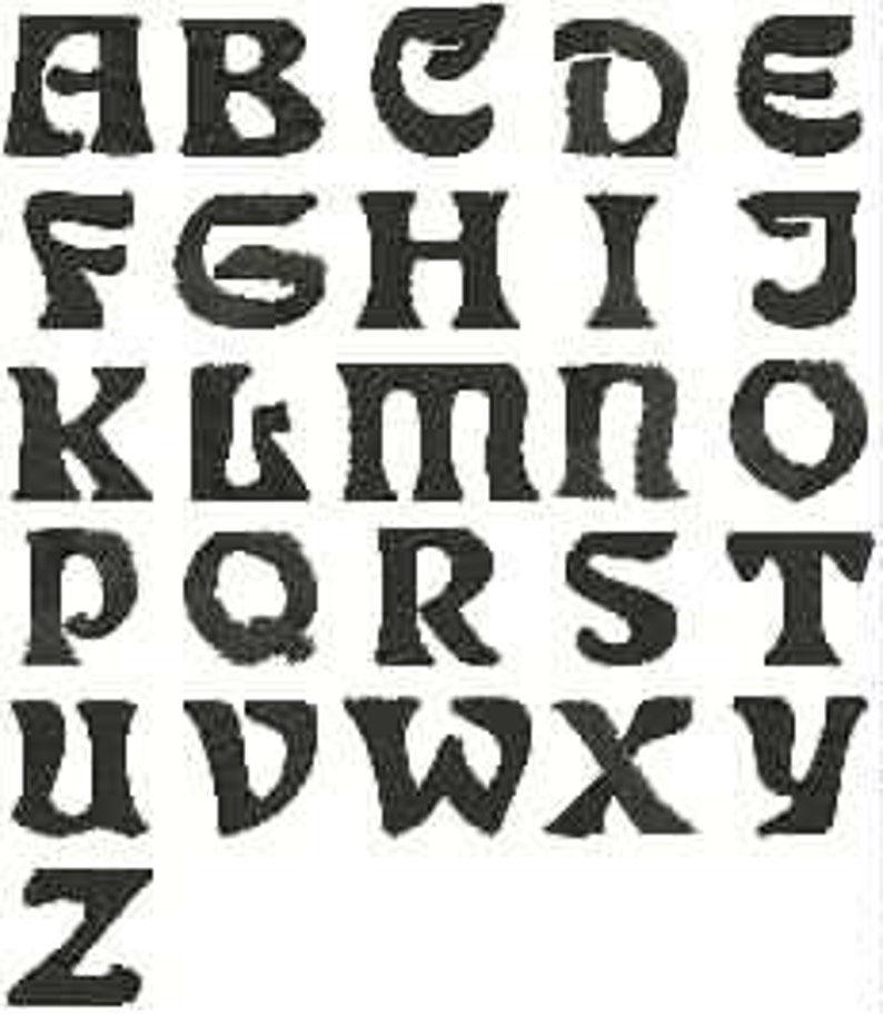 Chunky Machine Embroidery Font Monogram Alphabet - Etsy