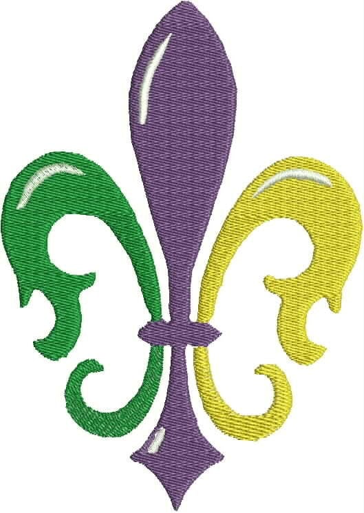 Mardi Gras, Fleur De Lis, New Orleans, Fat Tuesday, Machine Embroidery ...