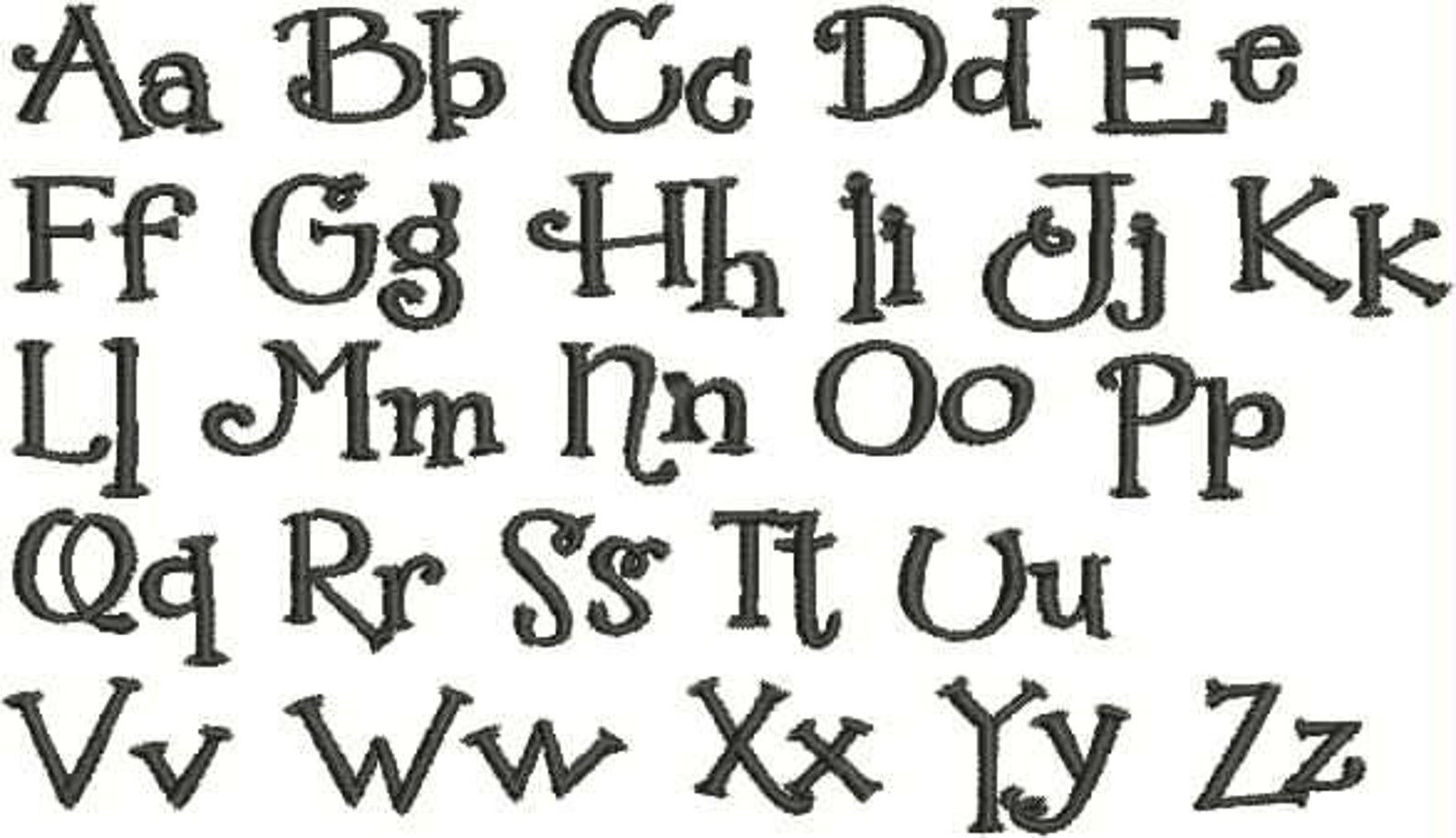 Kids Font, Alphabet, Monogram, Machine Embroidery Design - Etsy