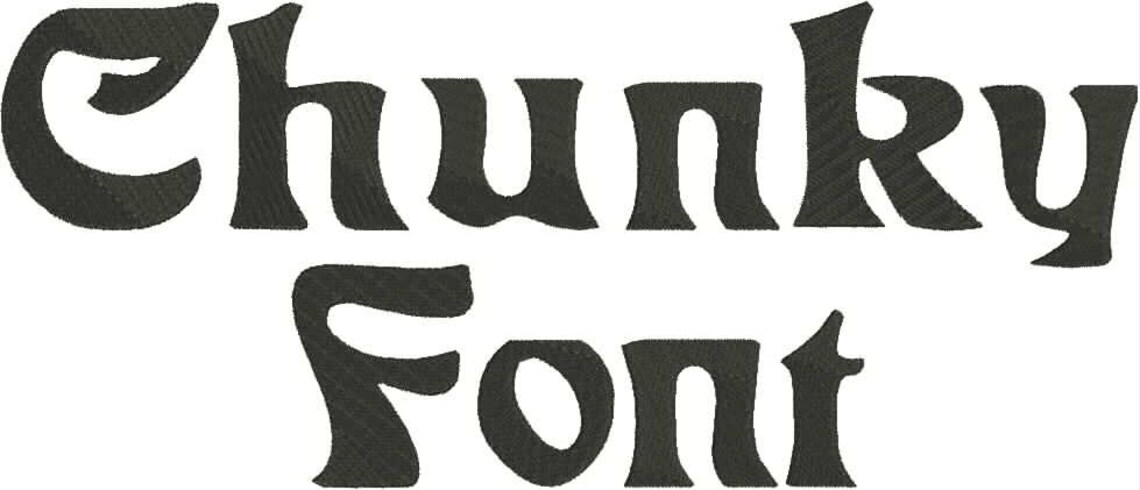 Chunky Machine Embroidery Font Monogram Alphabet - Etsy