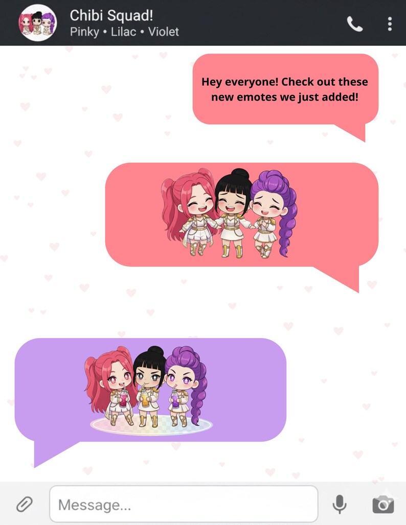 Kawaii Emotes Pack - 6 Chibi Anime Emotes of Rumi, Zoey and Mira ...