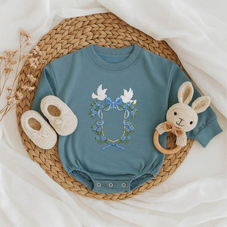 Blue Rose Frame Dove Floral, Wedding Monogram Embroidery Design ...