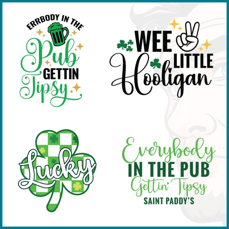 St Patricks Day SVG Bundle, Lucky Clover Designs (digital Download - Etsy