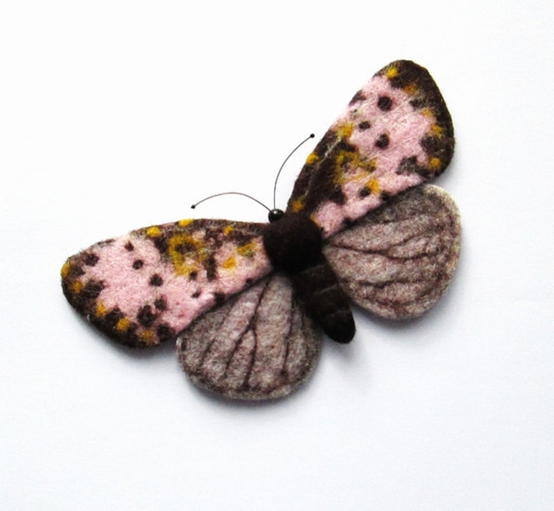 Needle Felted Butterfly,mothers Day, Moth Brooch, Moth Jewelry,for ...