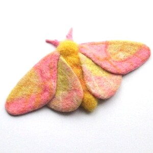 Needle Felted, Moth Art, Winged Insect,brooch, Insect Lover Gift ...