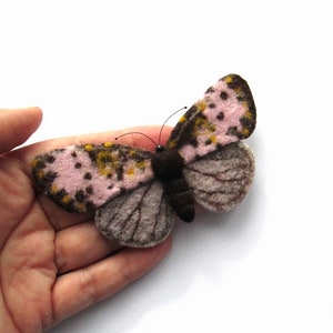Needle Felted Butterfly,mothers Day, Moth Brooch, Moth Jewelry,for ...
