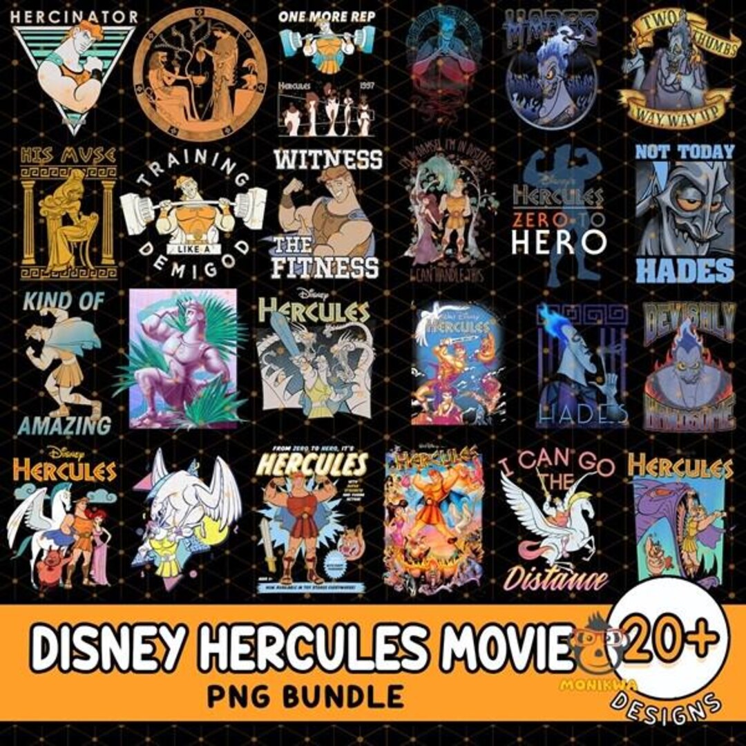 Hercules Movie 30 Designs Bundle Png | Hercules Movie Png | Hercules ...