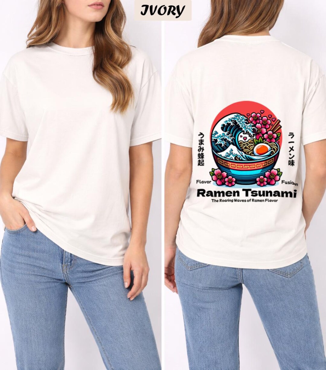 Tsunami Ramen Shirt – Japanese Wave Noodle Bowl Graphic Tee - Etsy