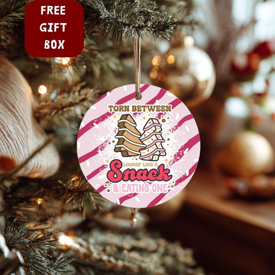 Torn Between Snack & Eating One Christmas Ornament, Funny Gingerbread ...