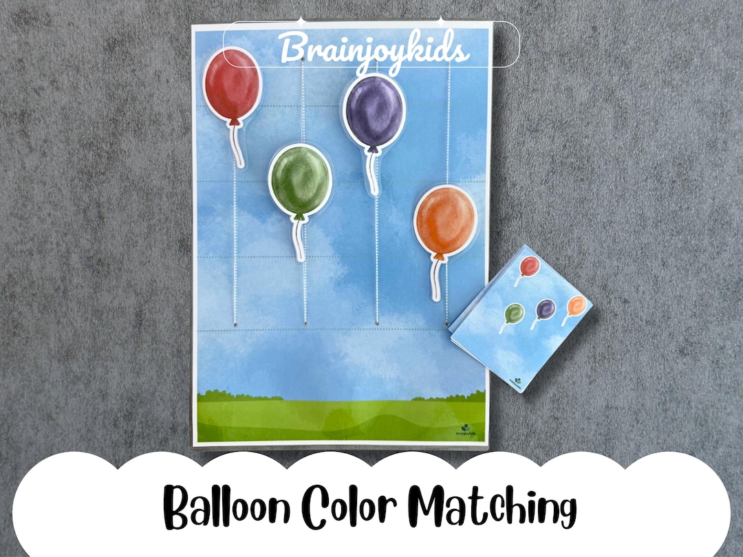 Balloon Color Matching Activity, Fine Motor Skills Game, Toddler ...