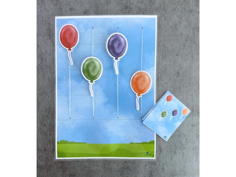 Balloon Color Matching Activity, Fine Motor Skills Game, Toddler ...