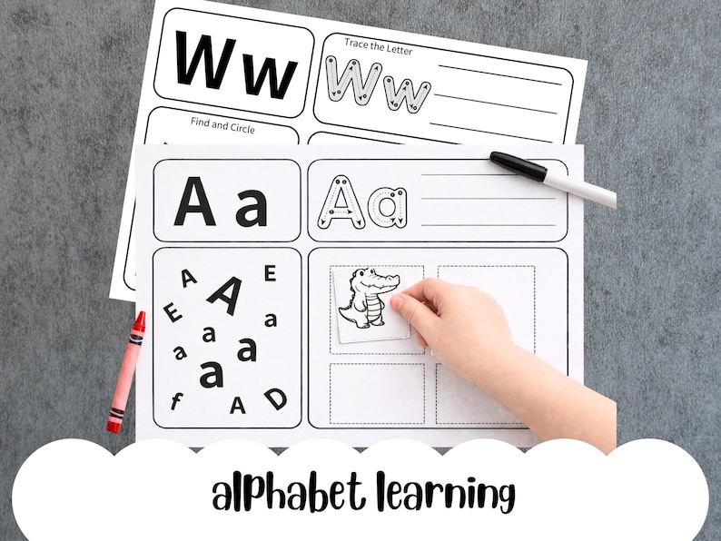 Alphabet Worksheets A-Z | Letter Tracing, Sound Match, Circle Activity ...
