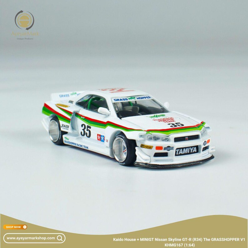Kaido House X Minigt Nissan Skyline GT-R R34 the Grasshopper V1 KHMG167 ...