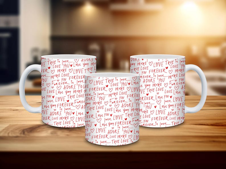 Personalized Red Love Quote Mug – Valentine's Day Gift - Etsy