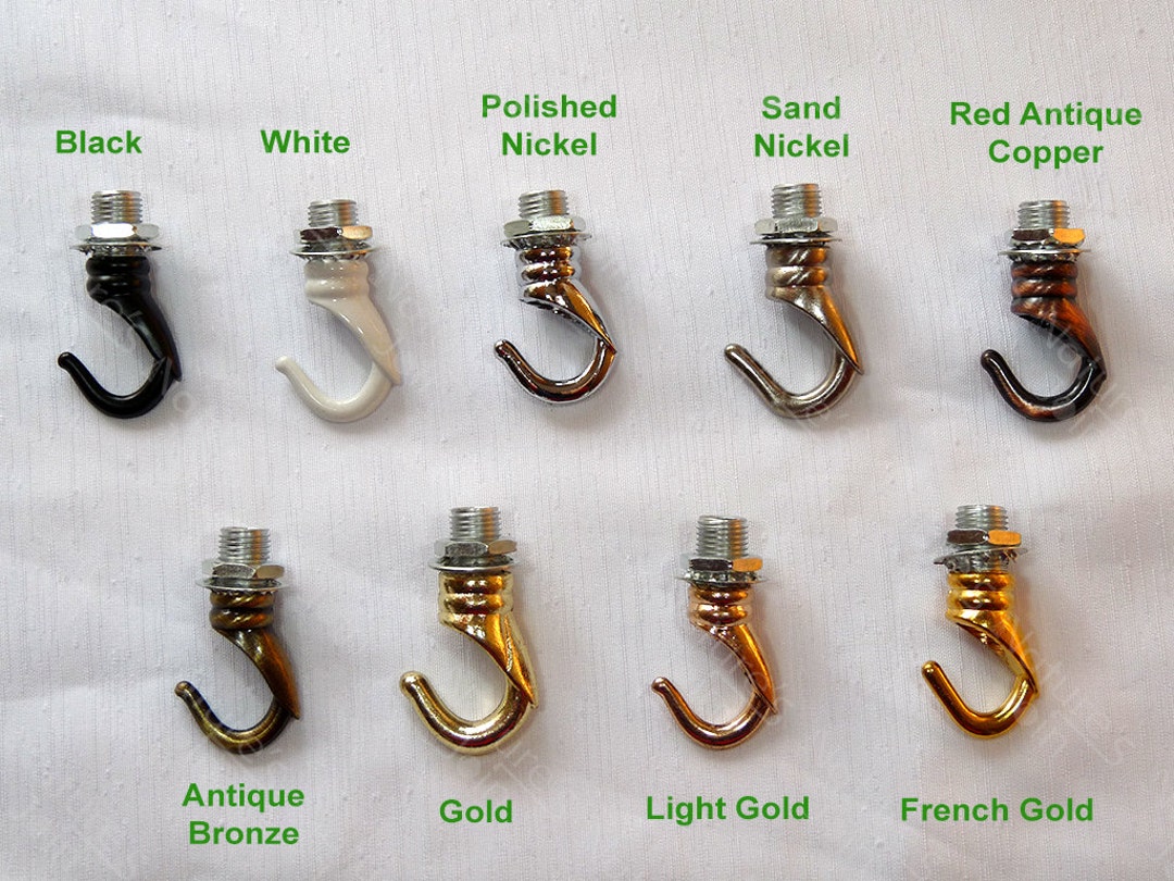M10 10mm Threaded Shaft Hanging Hook, 9 Colours for Option, for ...