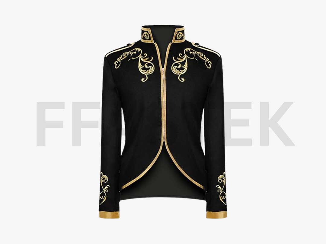 Gold Embroidered Military Jacket | Unisex Victorian Cosplay Costume - Etsy