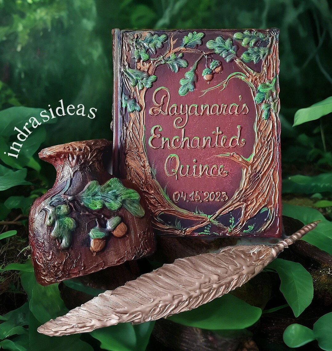 Enchanted Forest Quinceanera Guest Book, 3D Birthday Gift ...