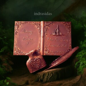 Copper Rustic Wedding Guest Book. Fairytale, Once Upon a Time Guest ...