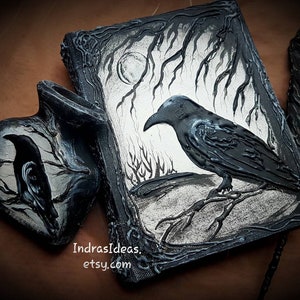 Raven Book Set, Magic Book, Book of Shadows, Spell Book, Crow Journal ...