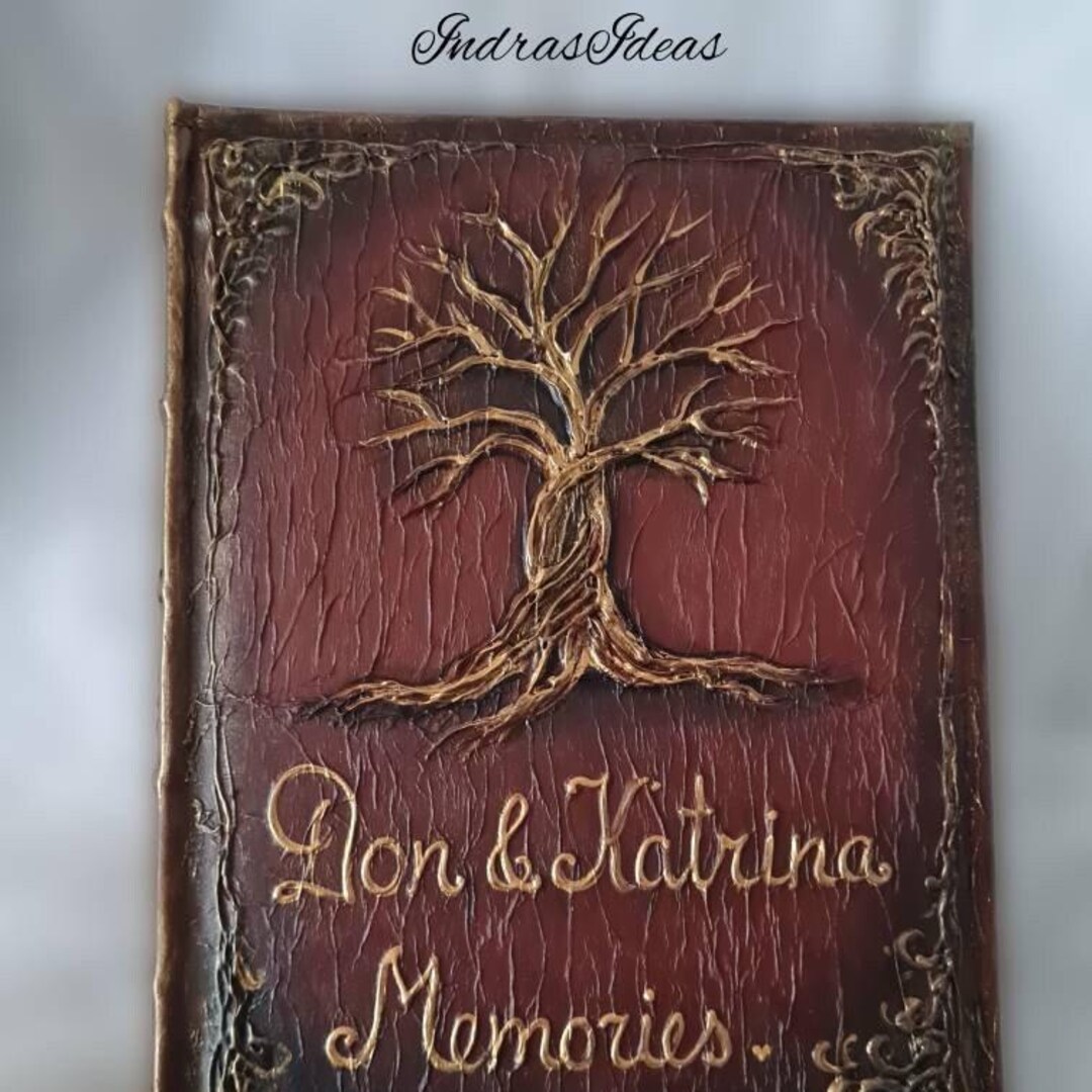Wedding Photo Album With Tree of Life, Personalized Family Photo Album ...