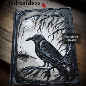 Raven Book Set, Magic Book, Book of Shadows, Spell Book, Crow Journal ...