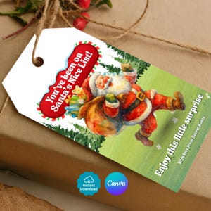 Secret Santa Gift Tags: Printable Christmas Present Labels (editable in ...