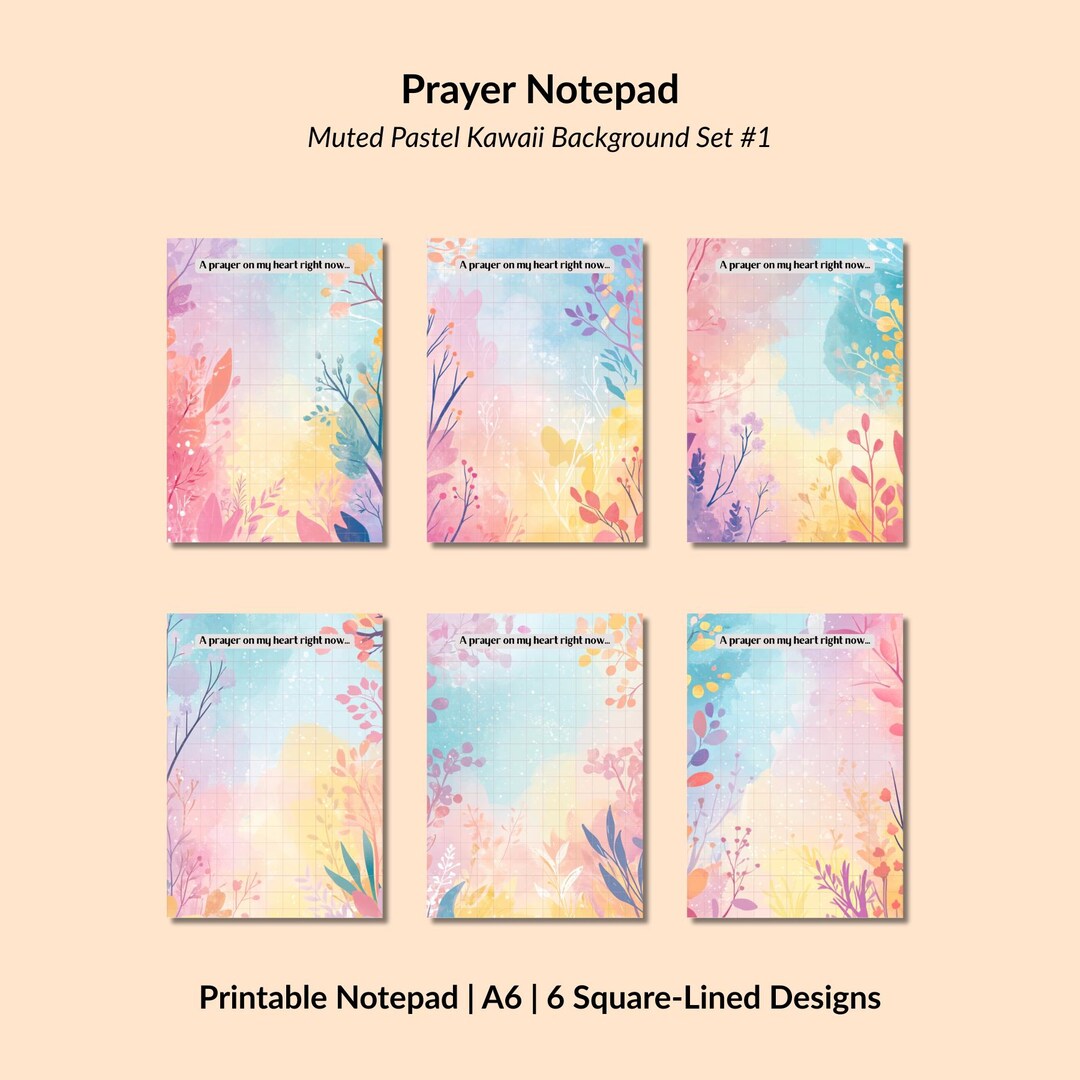 Printable A6 Prayer Notepad | Christian Devotional Journal Pages ...