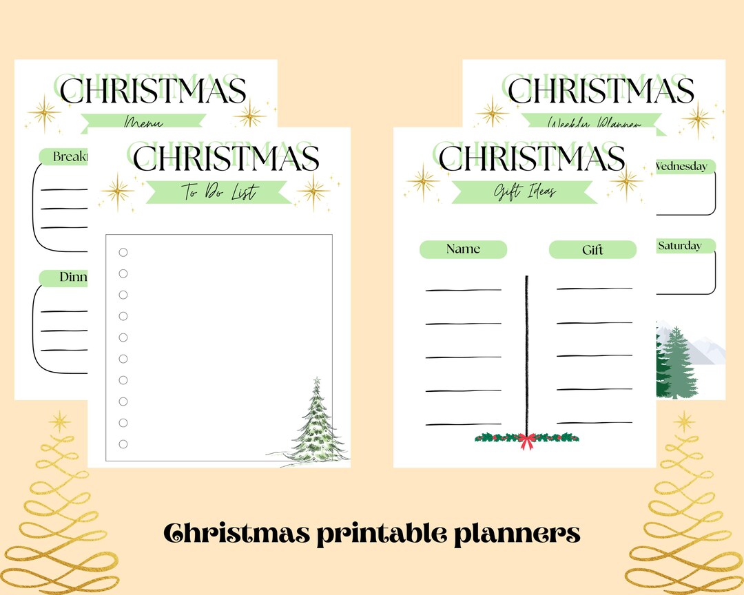 Christmas Planner Bundle: Printable Holiday Organizer, Digital Download ...