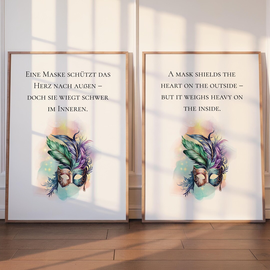 2-poster Set (DE+EN) · the Weight of the Mask · Profound Quote Posters ...