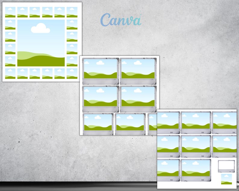 Digital Photo Frame Templates - Etsy